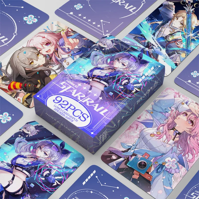 92pcs-Set-Anime-Honkai-Star-Rail-Photo-Cards-Lomo-Cards-Stickers-Double ...