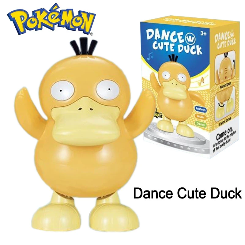 New Pokemon Anime Figure Psyduck Dance Robot Parent Child Toys Colorful ...