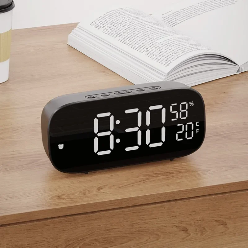 Controle-de-Voz-Despertador-Digital-TEMP-Exibi-o-de-umidade-Contagem ...