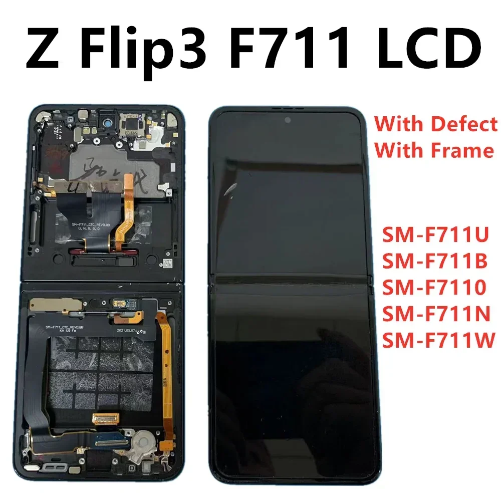 Super-AMOLED-Screen-For-Samsung-Z-Flip3-LCD-SM-F711U-F711B-F7110 ...