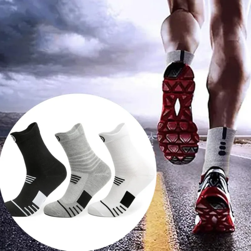 Men-Sport-Socks-Mesh-Breathable-Athletic-Grip-Sock-Outdoor-Cycling ...