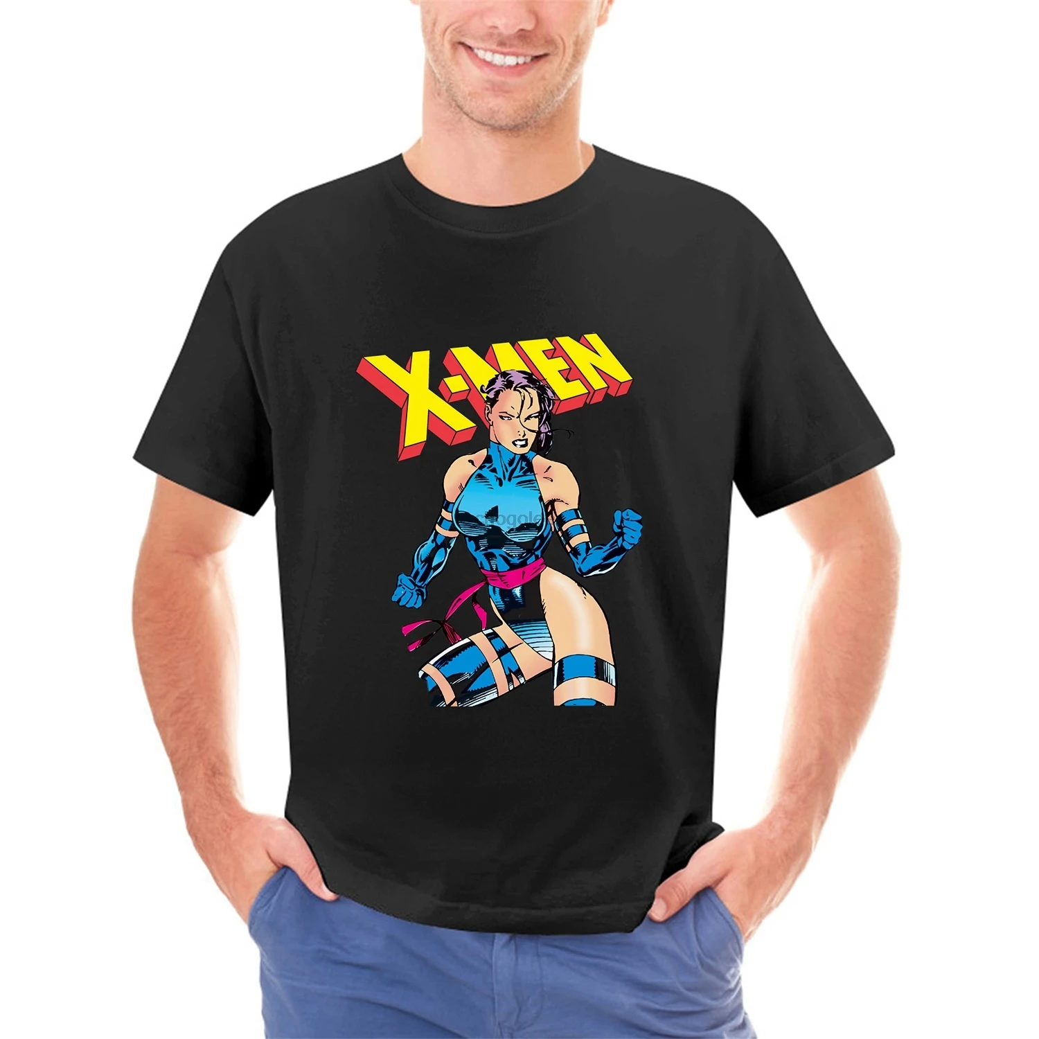 Psylocke-Betsy-Braddock-White-T-Shirt-X-Men-Animated-Male-Female-all ...