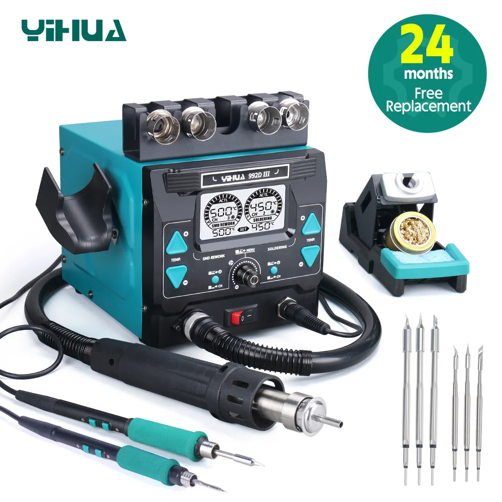 YIHUA-992D-III-Hot-Air-Rework-Station-210-245-Soldering-Iron-Station ...