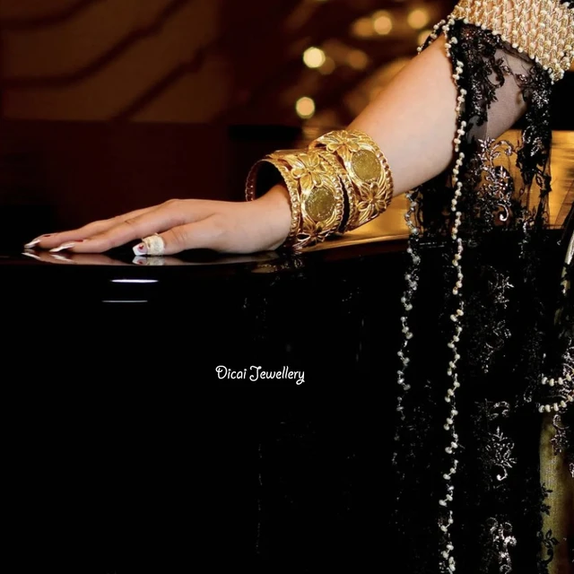 Beautiful Bracelets For Girls In Hands Gold