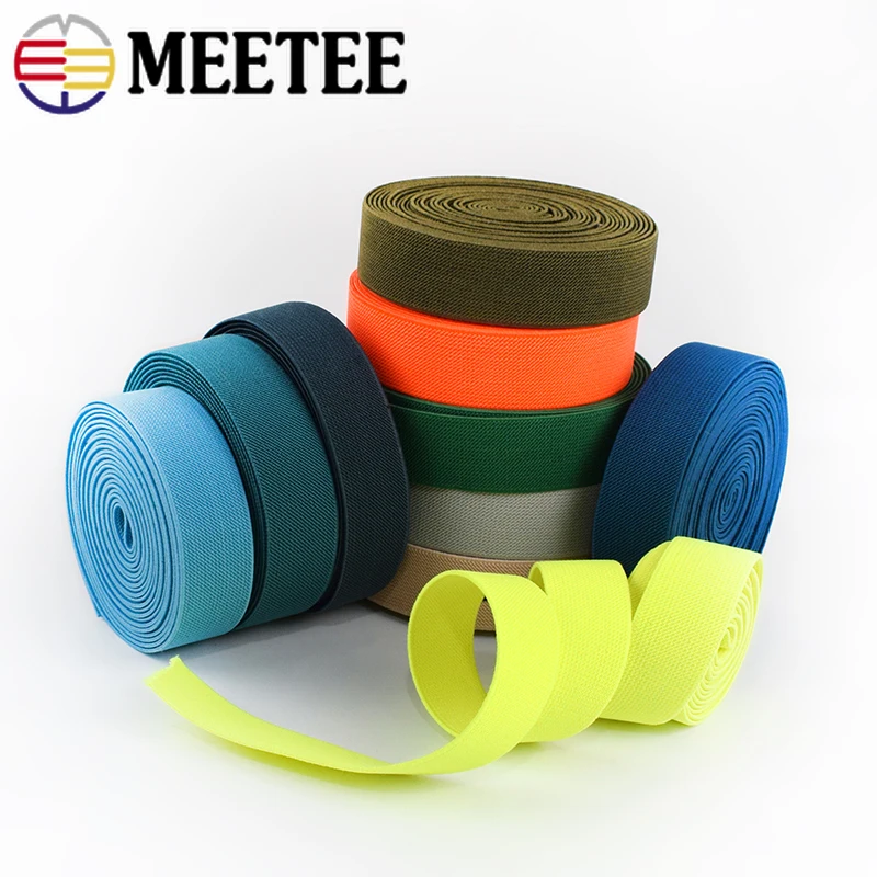 Banda elástica de costura de 5M y 20mm, bandas de goma de piel suave ...