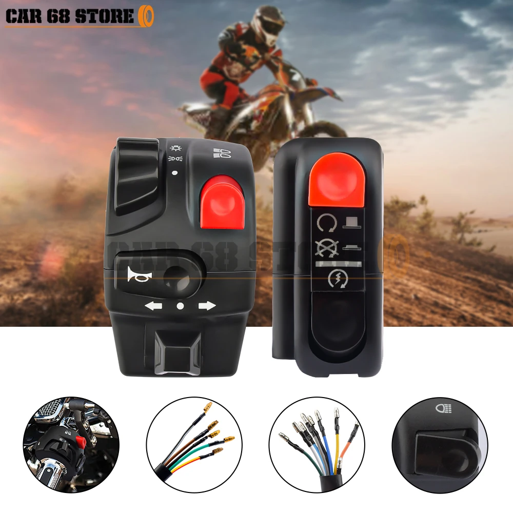 Motorcycle Handle Warning Lights Modified Handle Switch 12V Universal ...