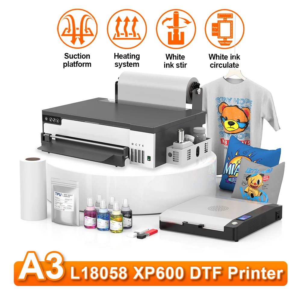 A3 DTF Printer Impresora Epson XP600 DTF Printer For T-shirt Transfer ...