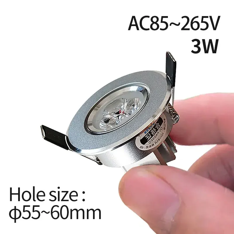 55mm-hole-recessed-mini-Spotlight-3w-LED-ceiling-light-110-volt-220V ...