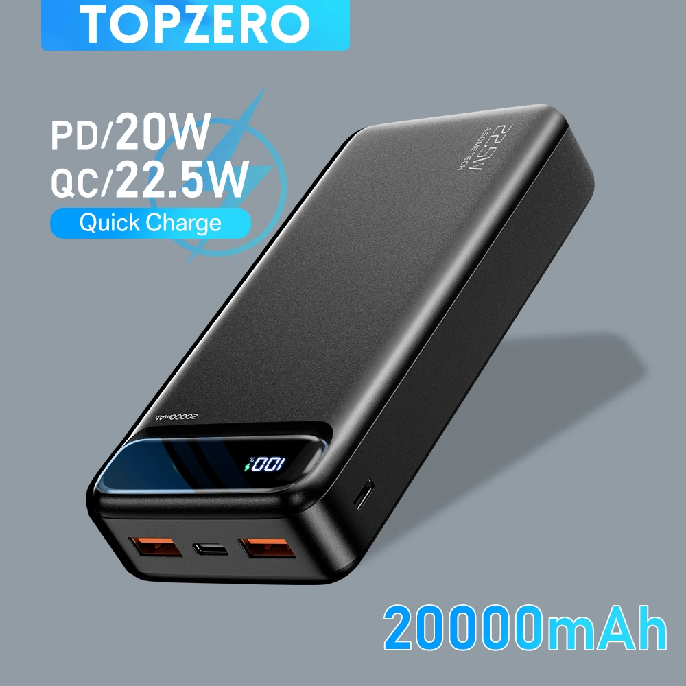 Power-Bank-20000mAh-Portable-External-Battery-Fast-Charge-USB-Type-C-PD ...