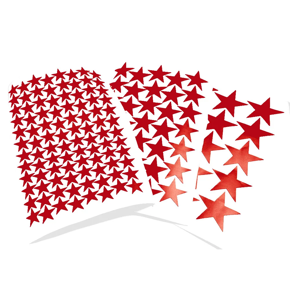 3-5-7cm-Matte-Vinyl-Red-Color-Star-Wall-Stickers-Children-Rooms-Home ...