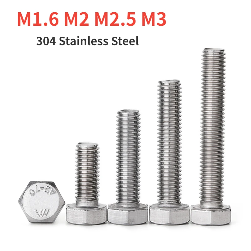 M1-6-M2-M2-5-M3-A2-70-304-Stainless-Steel-External-Hex-Screw-Outer ...