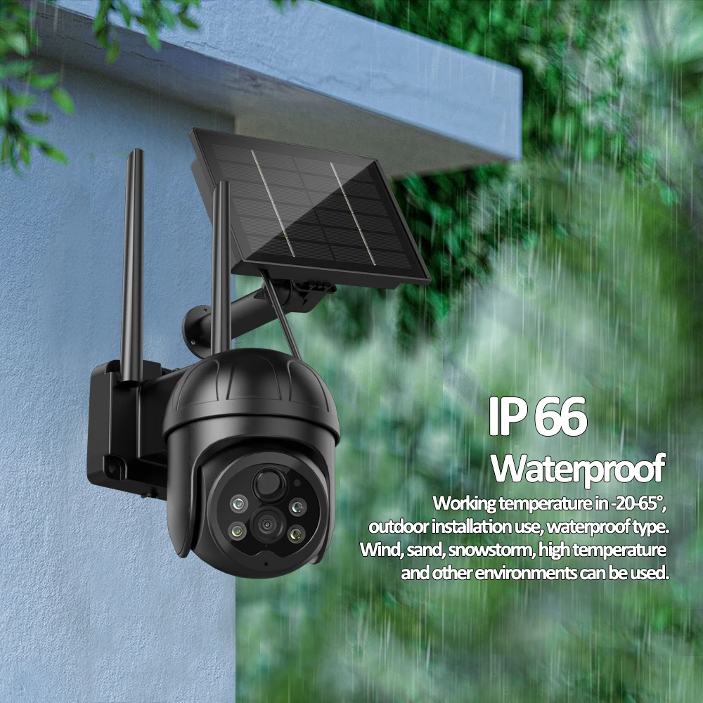 1080P 4G SIM Card PT Camera Europe Outdoor Waterproof Wireless Solar ...