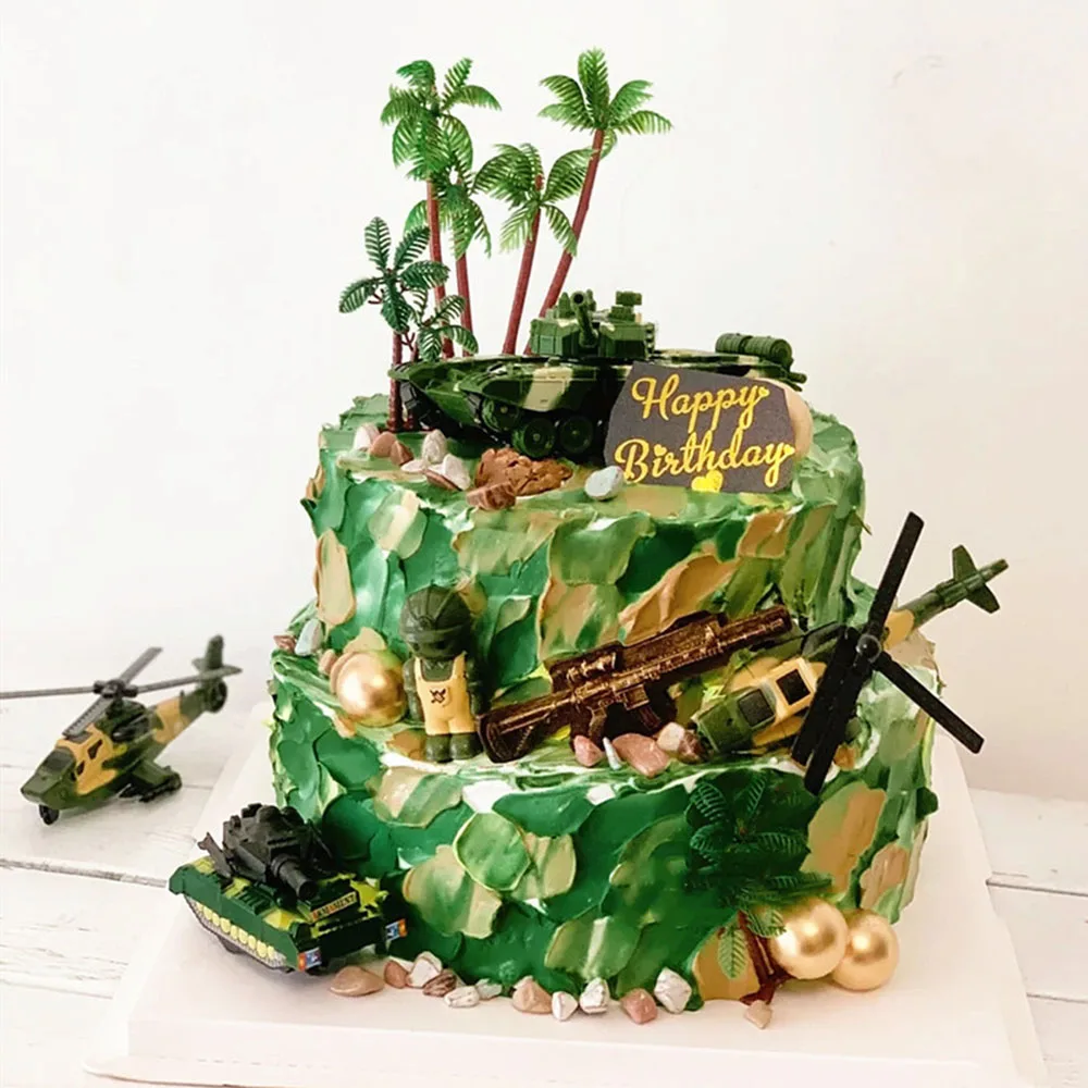 Camo Wedding Cake Toppers