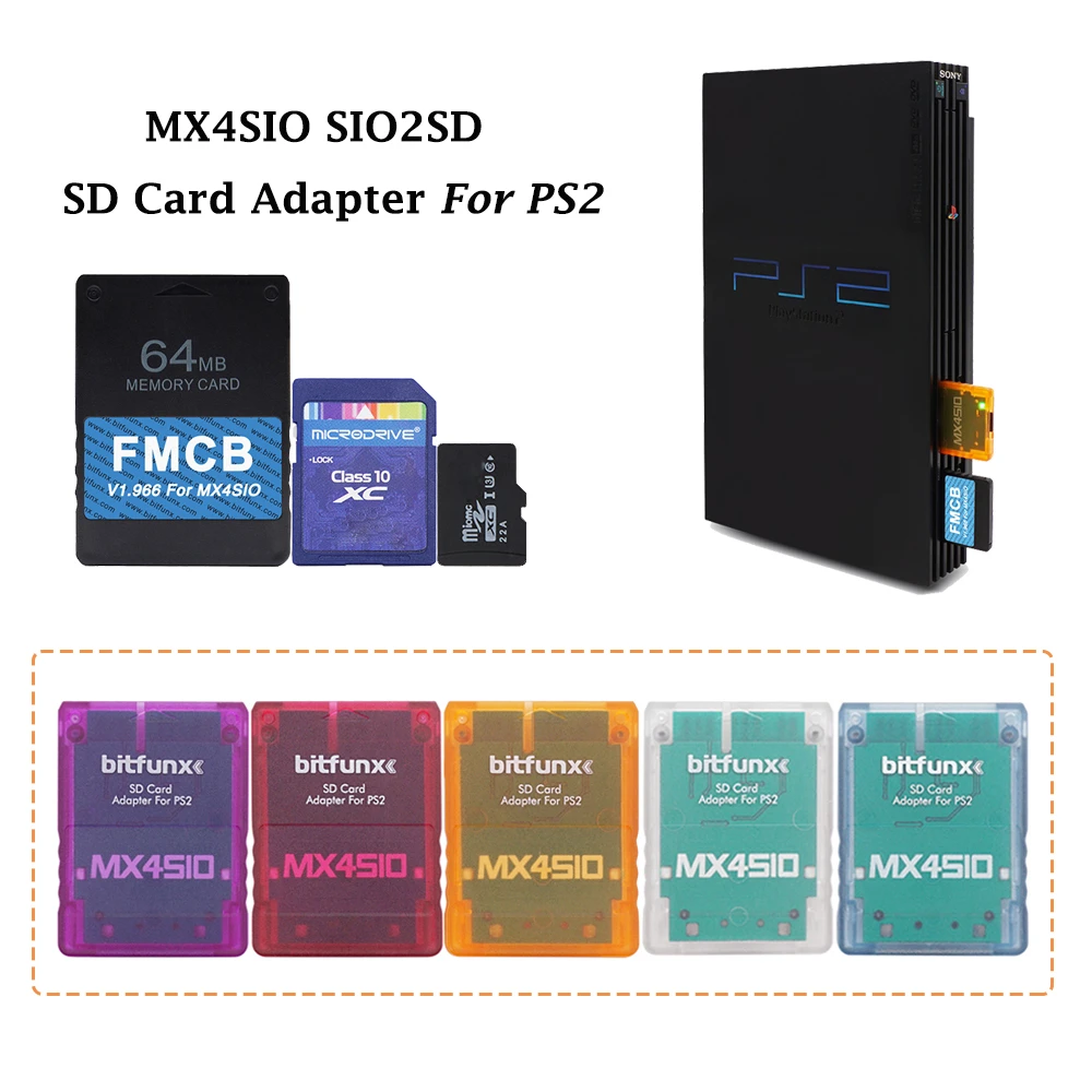 Sd/tf Card Reader Adapter For Ps2 Mx4sio Sio2sd Gaming Card Adapter For Ps2 Fat Console For Sony ...