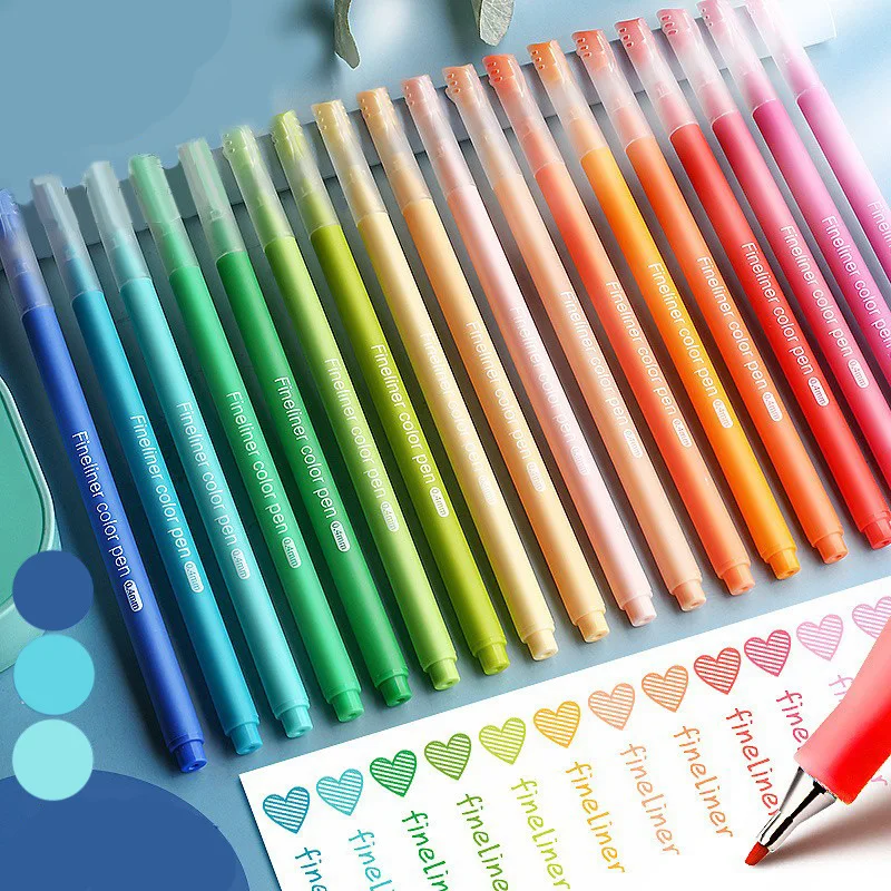 10 Color Morandi Colorful Gel Pen Student Note Marker Pens Notebook ...