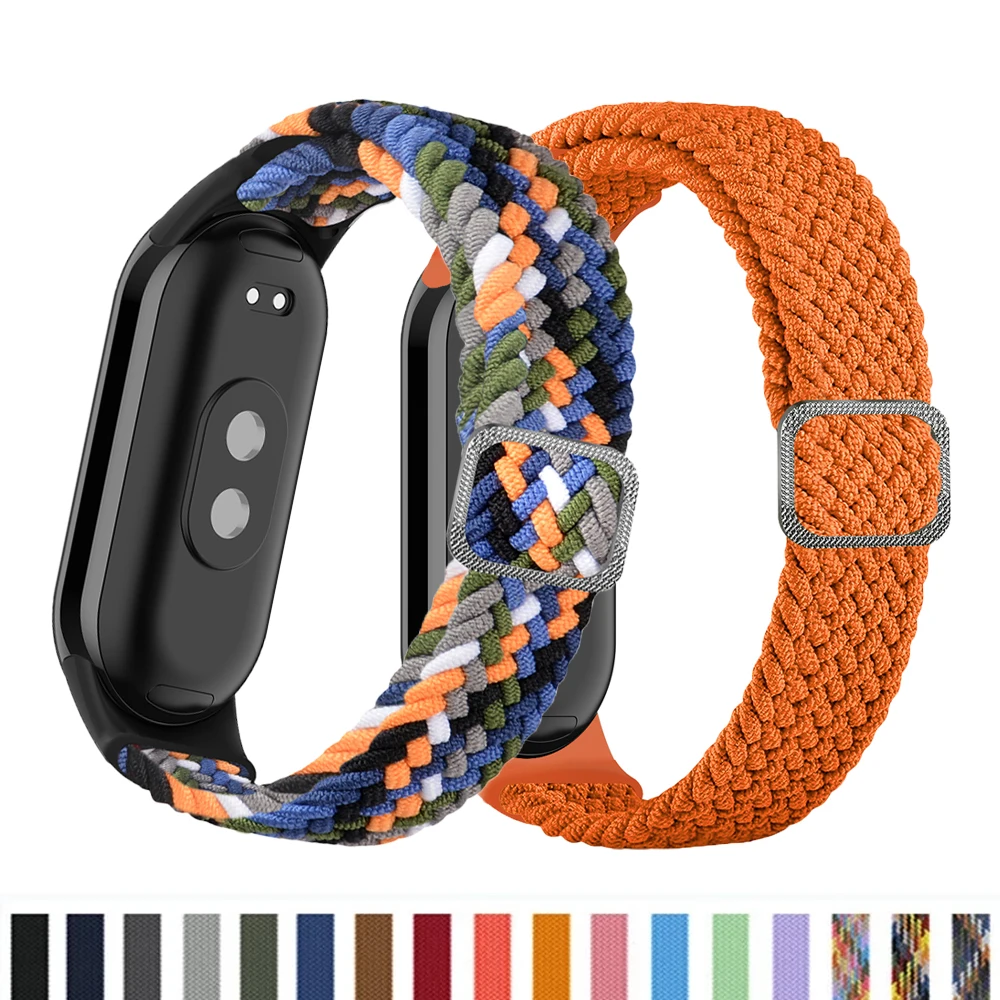 Strap-for-Xiaomi-Mi-Band-8-Elastic-Nylon-Braided-Solo-Loop-Adjustable ...