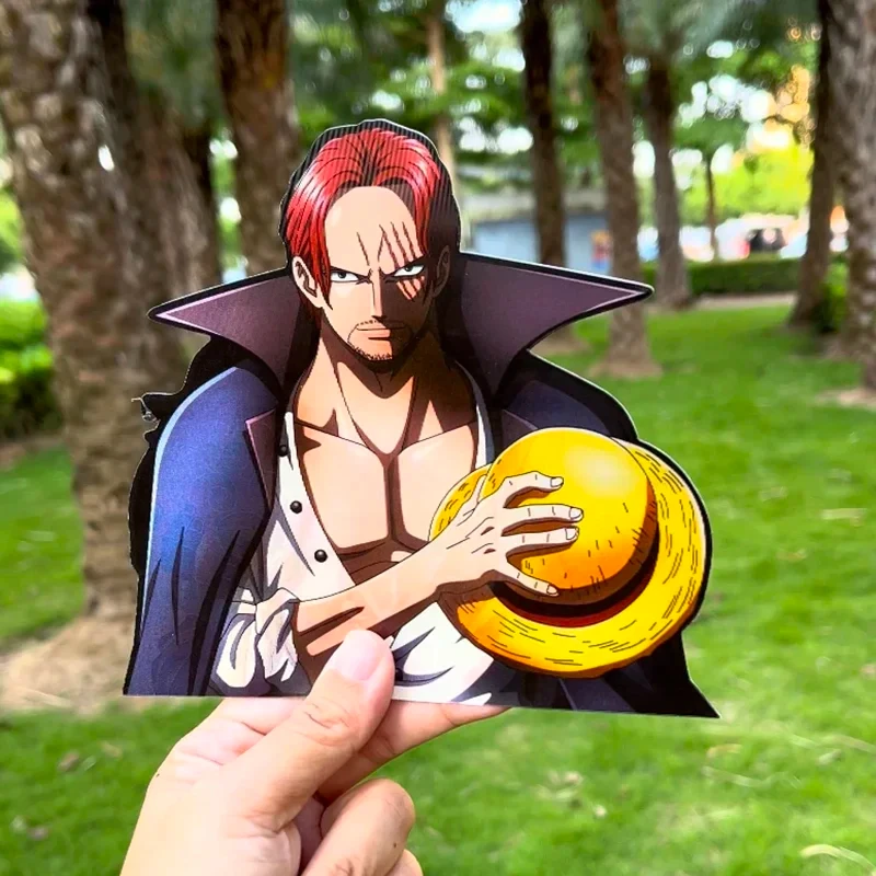 Shanks-Anime-Sticker-One-Piece-3D-Motion-Cartoon-Lenticular-Stickers ...