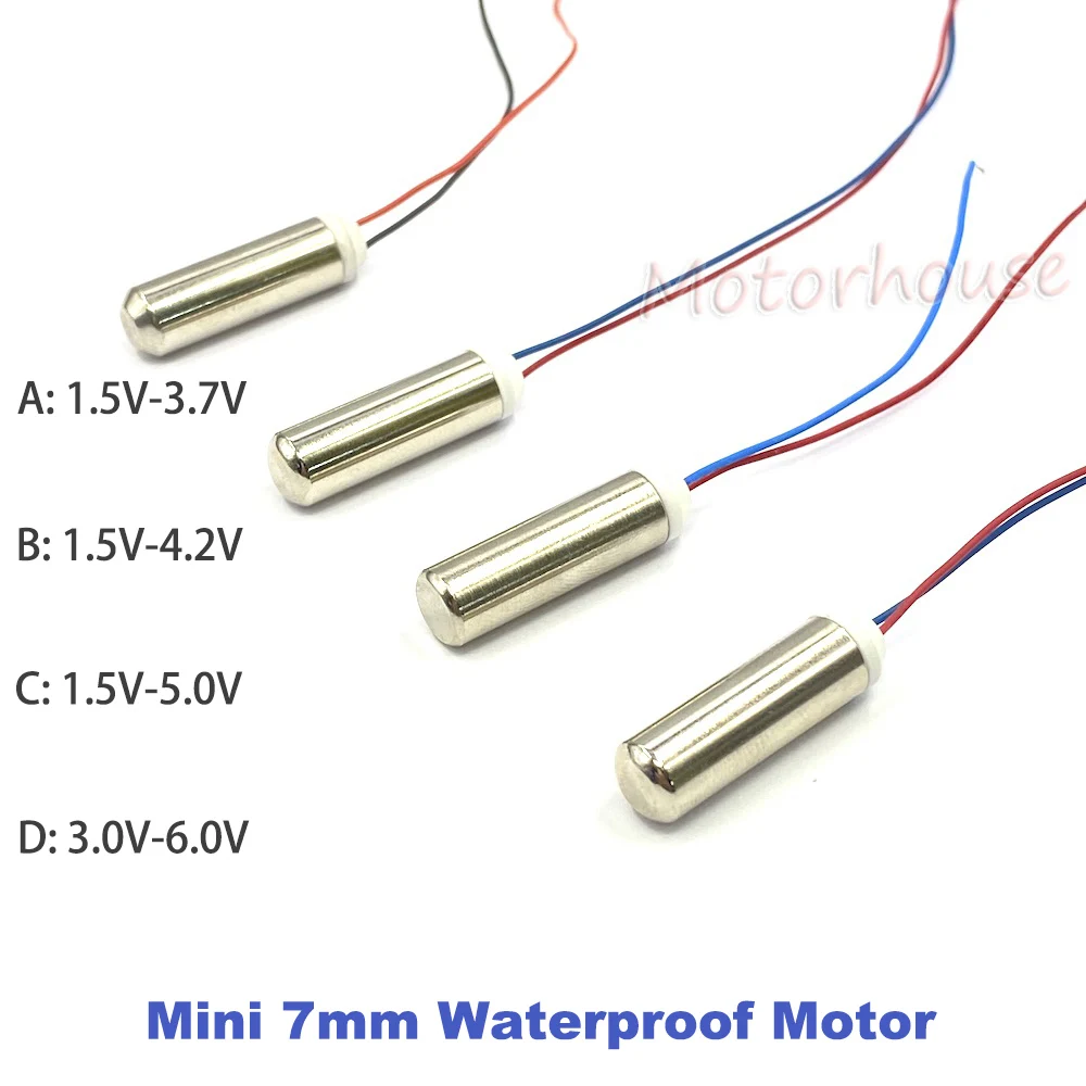 Dc 1.5v 3v 3.7v 5v 6v Waterproof Vibration Motor Mini Micro 7mm ...