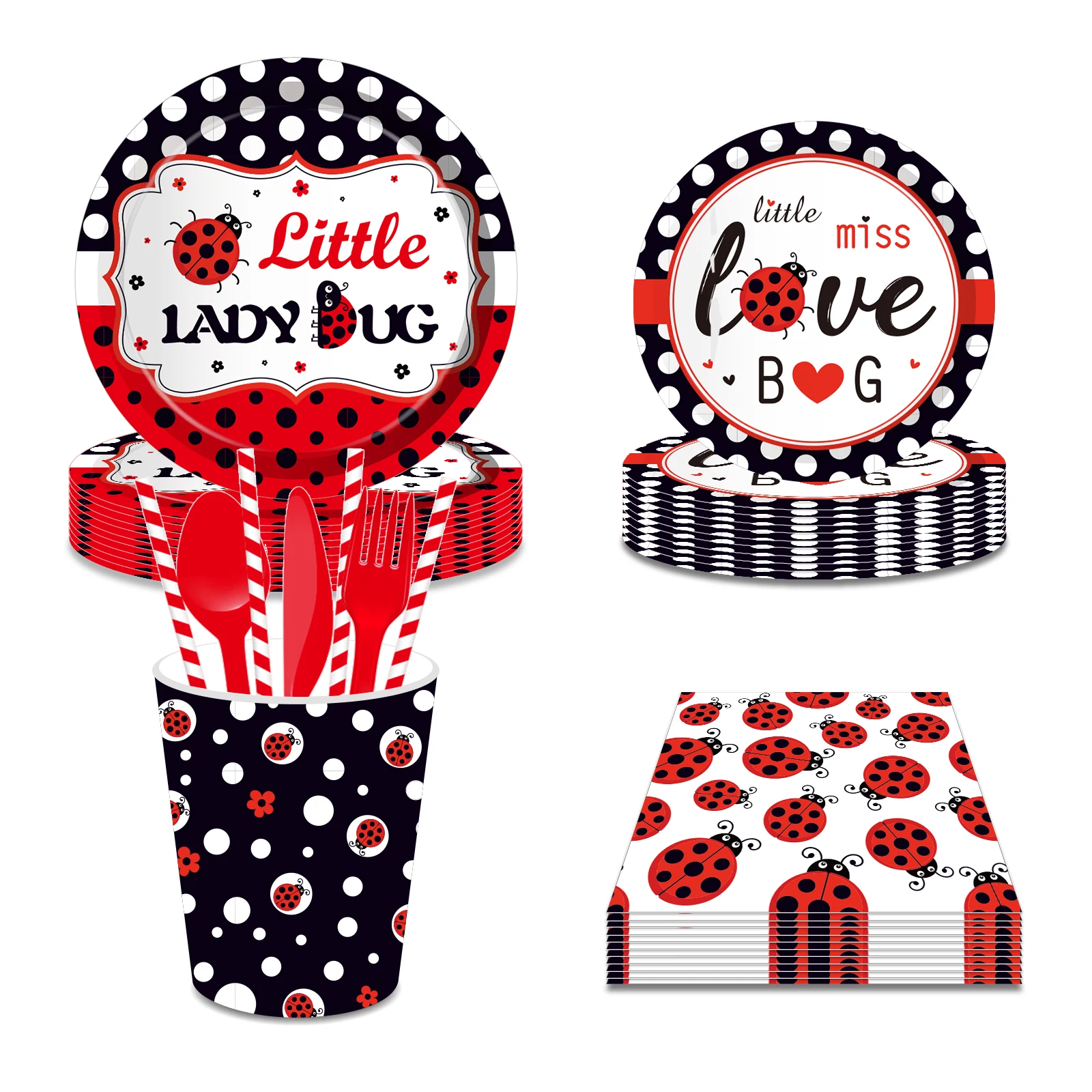 Cartoon-Insect-Ladybug-Party-Disposable-Tableware-Sets-Kids-Birthday ...