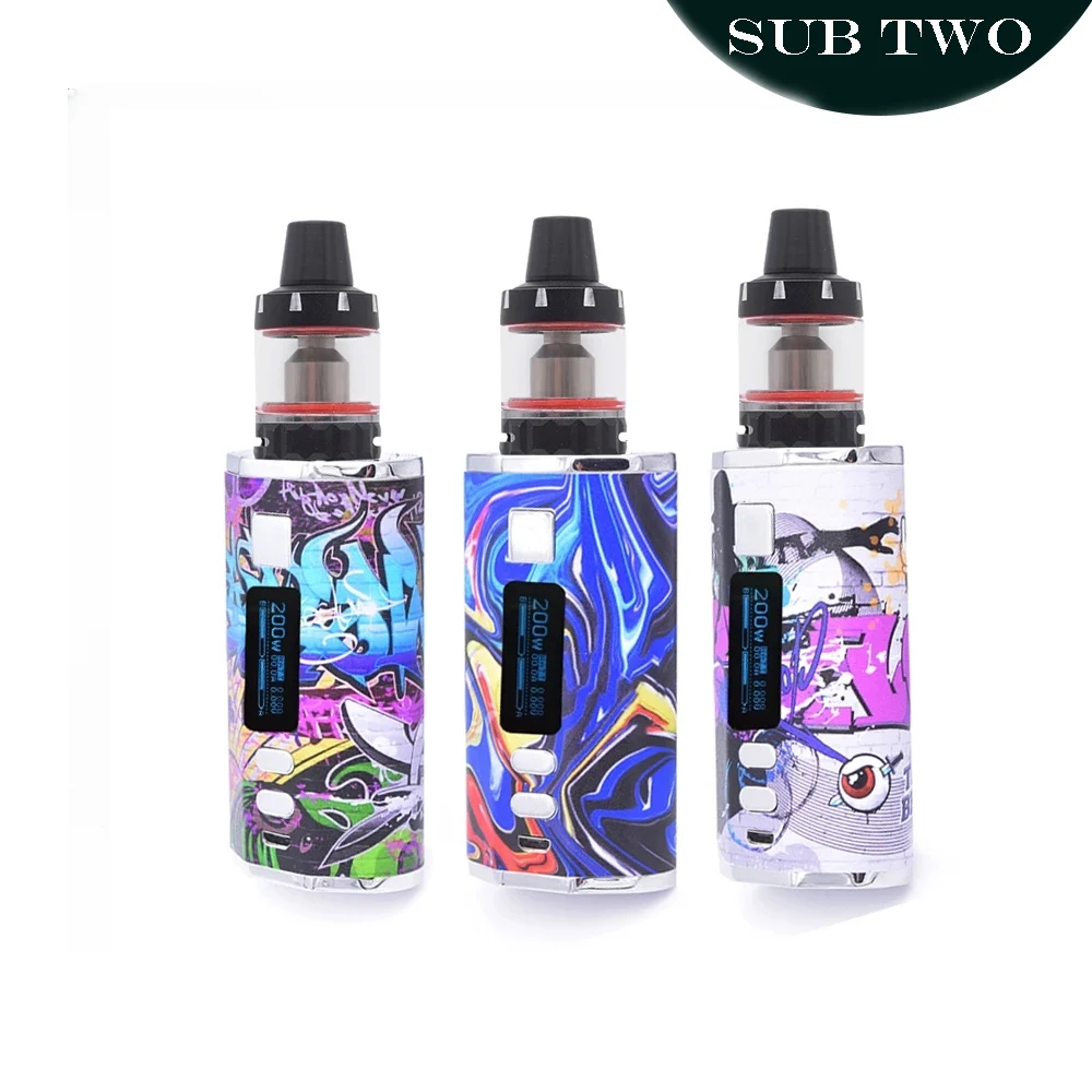 SUB Vapor Besar Dua Kit Mod Vape 200W Baterai Bawaan 4000Mah 3.0Ml Kit ...