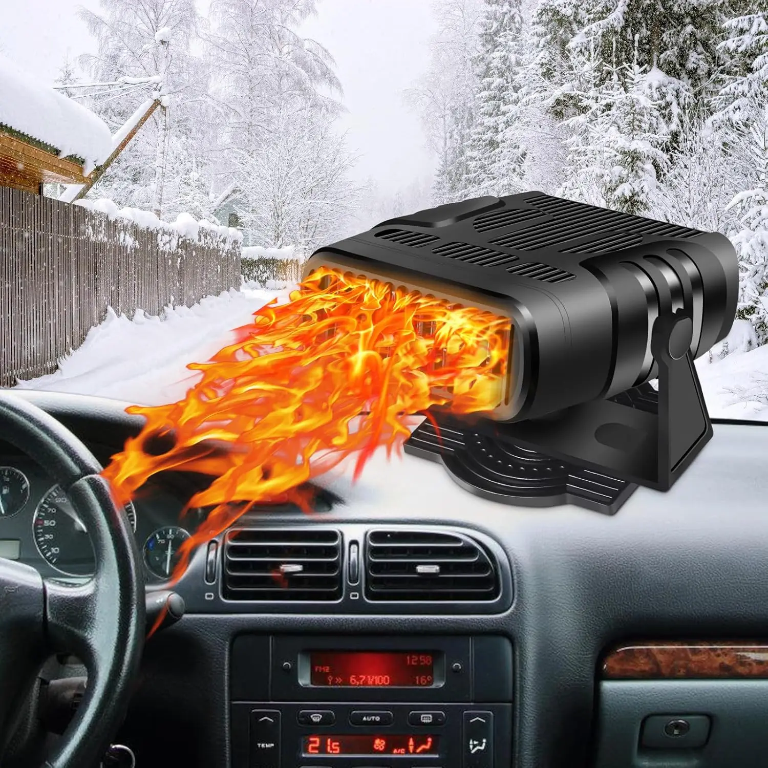 Universal Car Heater Defroster Defogger With Adhesive Base Fast Heating ...
