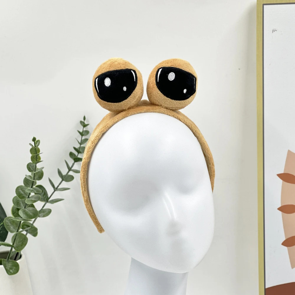 Pou-Headban-Cartoon-Characters-Alien-Plush-Comfortable-Eye-Mask-Dual ...
