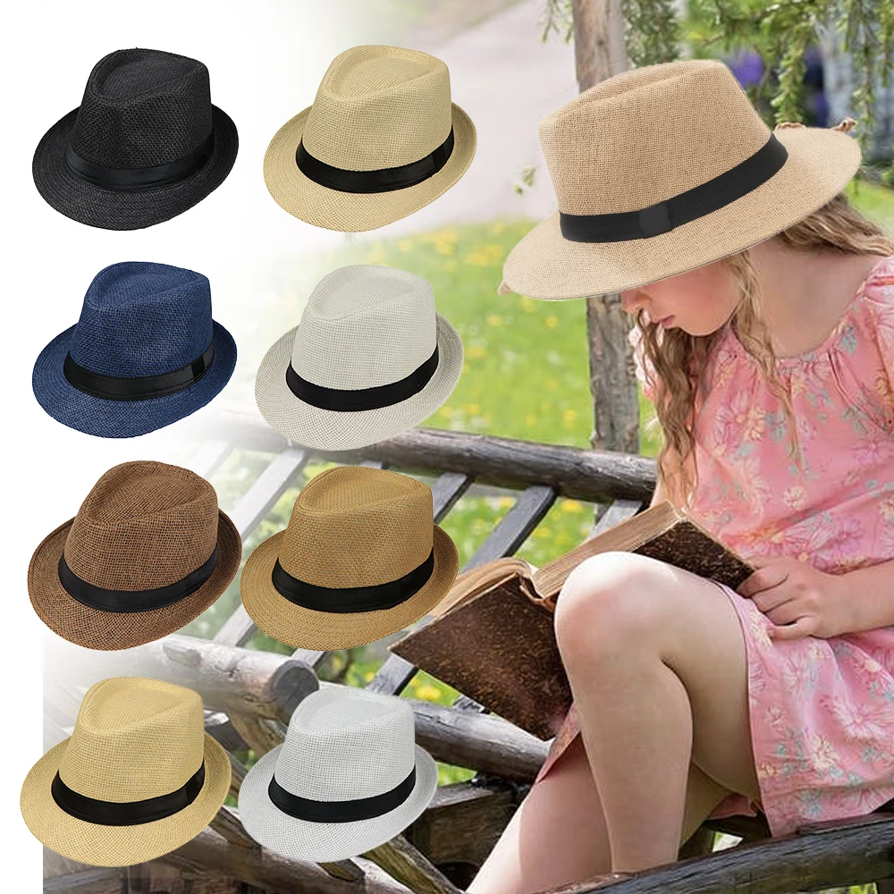 Sombrero-Fedora-de-paja-para-hombre-y-mujer-Gorra-cubana-de-Panam-ala ...