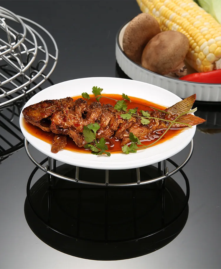 Cuiseur vapeur,Grille de cuisson à la vapeur en acier inoxydable 304, support à pied court ...