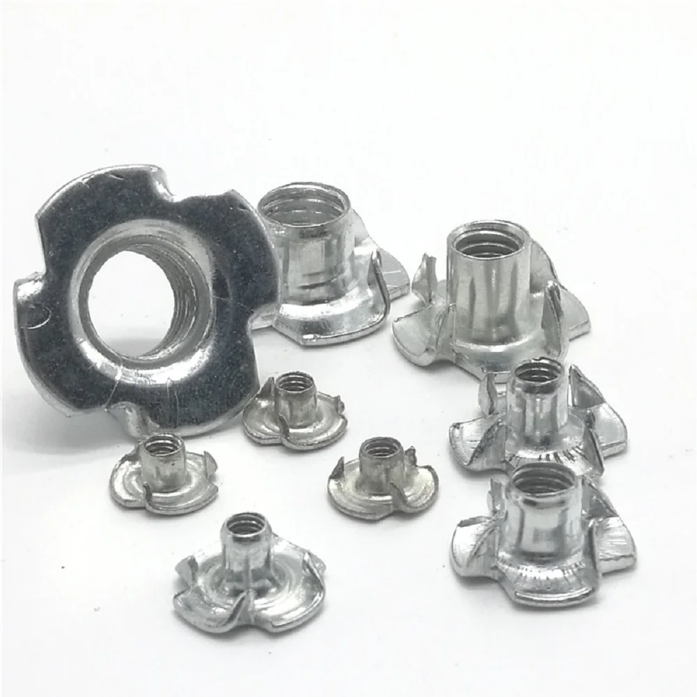 5-100pcs-M2-M3-12-T-Nut-Three-Four-Pronged-Tee-Nuts-Zinc-Plated-Carbon ...