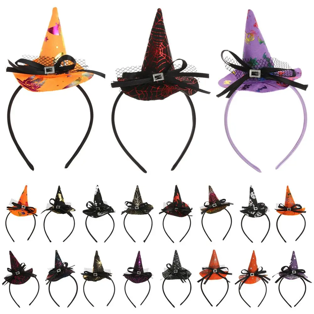 Halloween Spider Web Witch Hat Ghost Festival Skull Headband Holiday ...