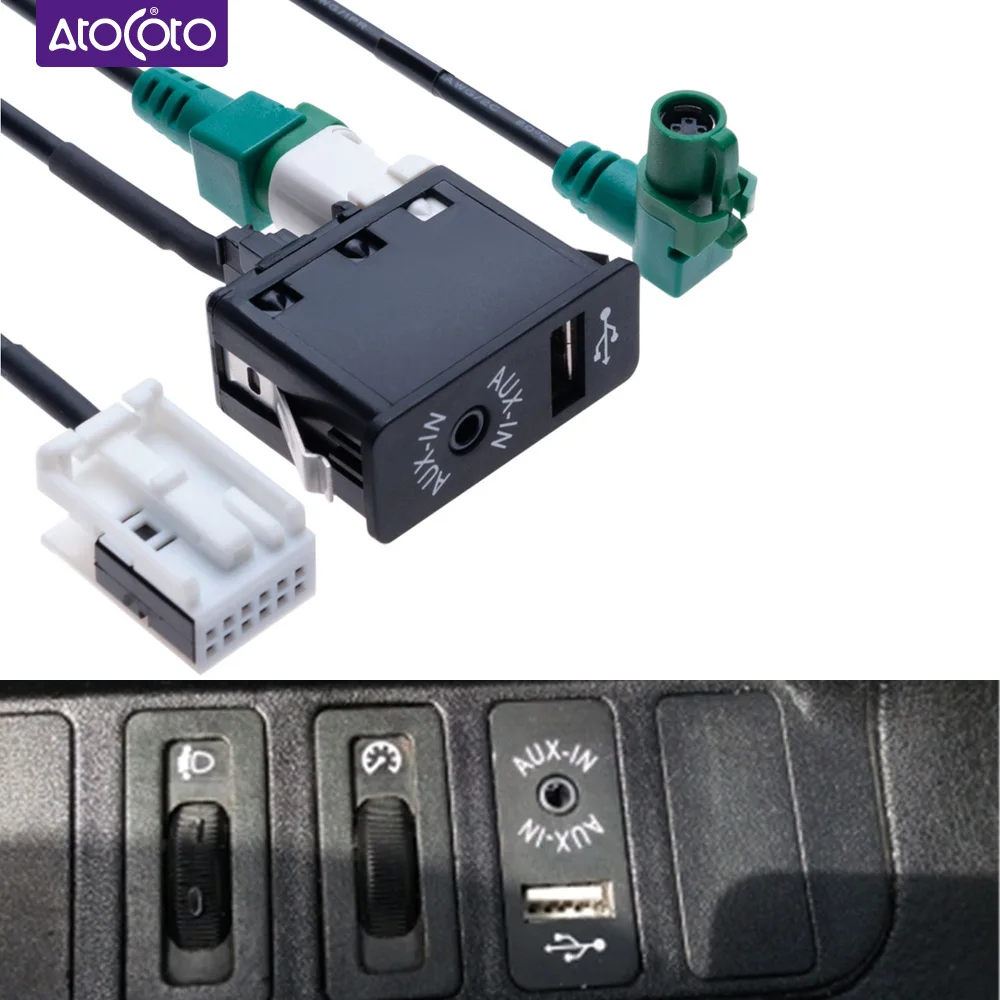 Araba-radyo-4-Pin-USB-anahtar-kablosu-adapt-r-i-in-Volkswagen-RNS315 ...