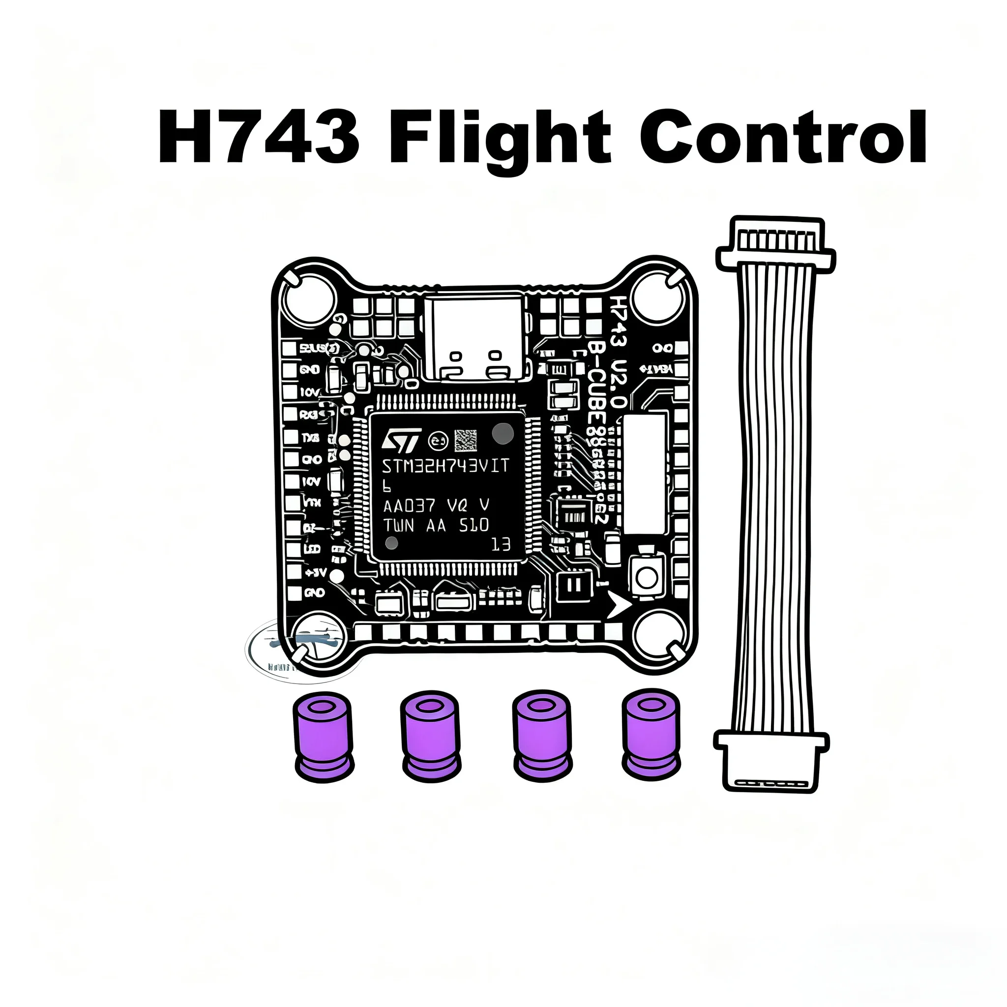 F722 F7/F745 V2 H743 Flight Control 45A/60A 4INI ESC VTX1000 Video ...