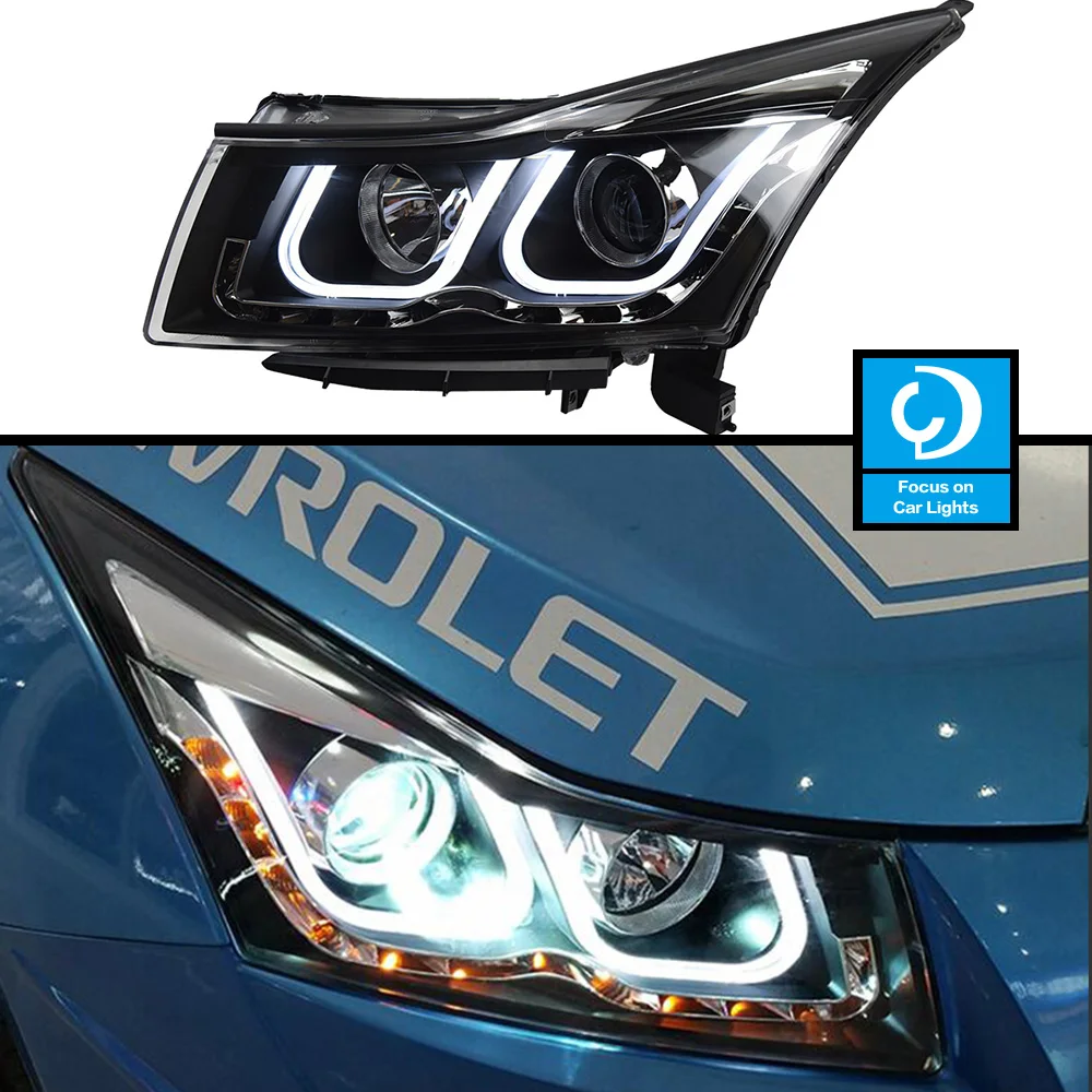 Car-Front-Headlight-For-Chevrolet-Cruze-2009-2014-LED-HeadLamp-Styling ...