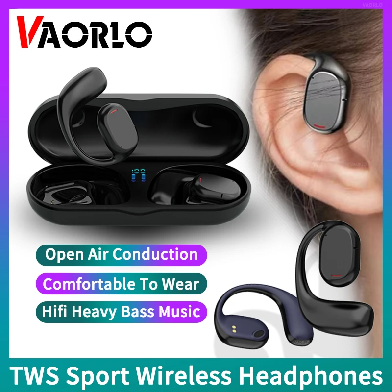Sports Wireless Headphones Open Air Conduction Hifi Heavy Bass Music ...