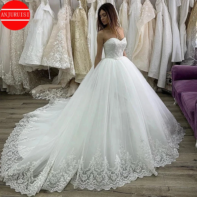 Strapless Princess Ball Gown Wedding Dresses