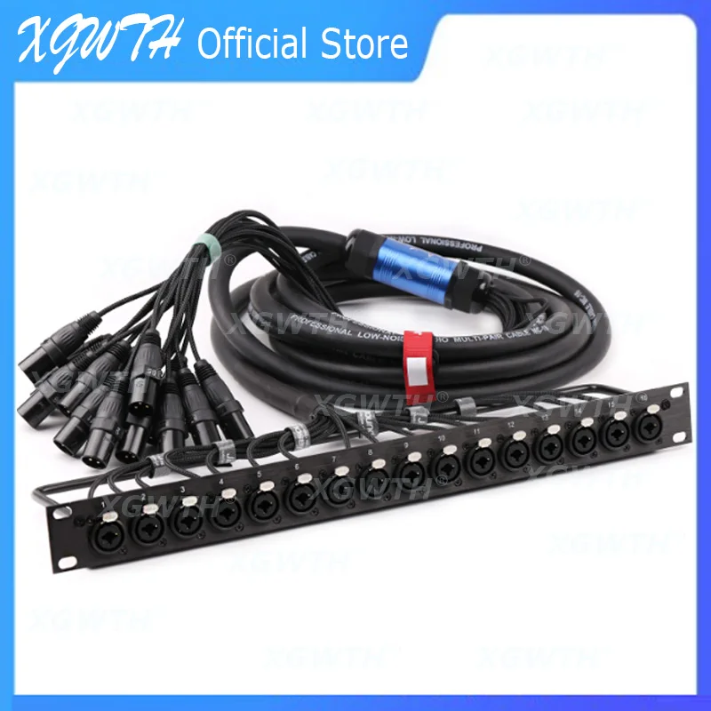 Rack-Patch-Panel-16-Way-3-Pole-XLR-Female-Chassis-Connnector-1U-Flight ...