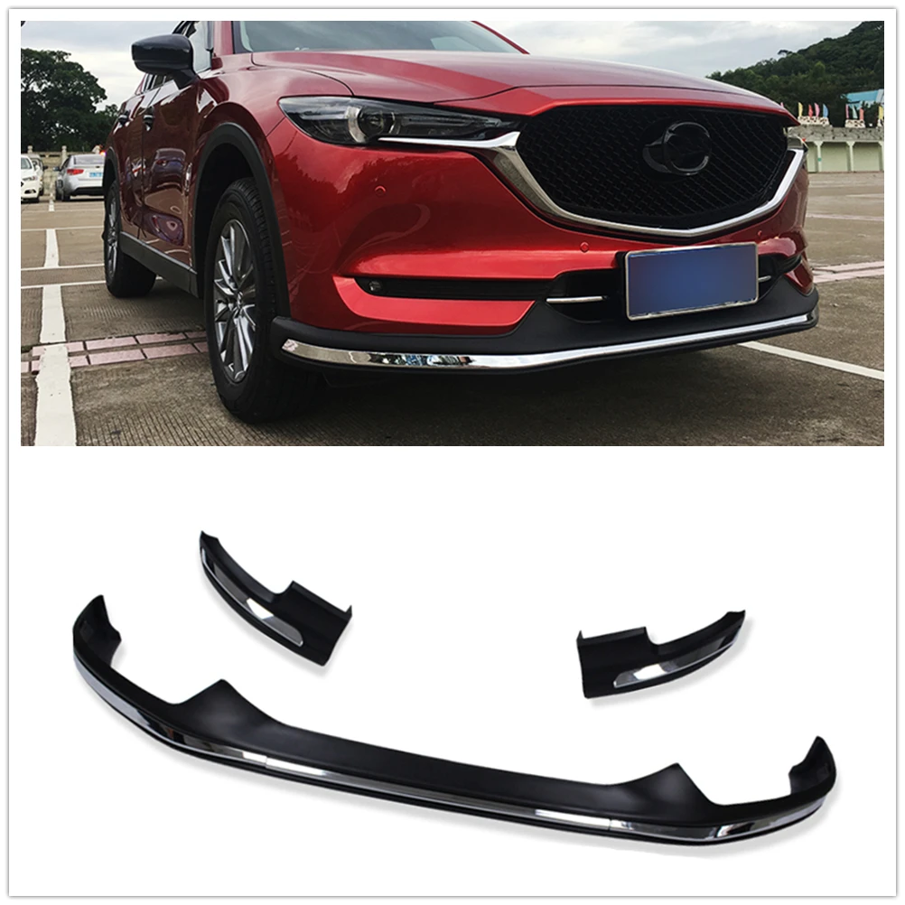 Front Spoiler Lip+Rear Bumper Side Splitter Cover For Mazda CX 5 CX5 2017 2018 Car Lower Guard ...