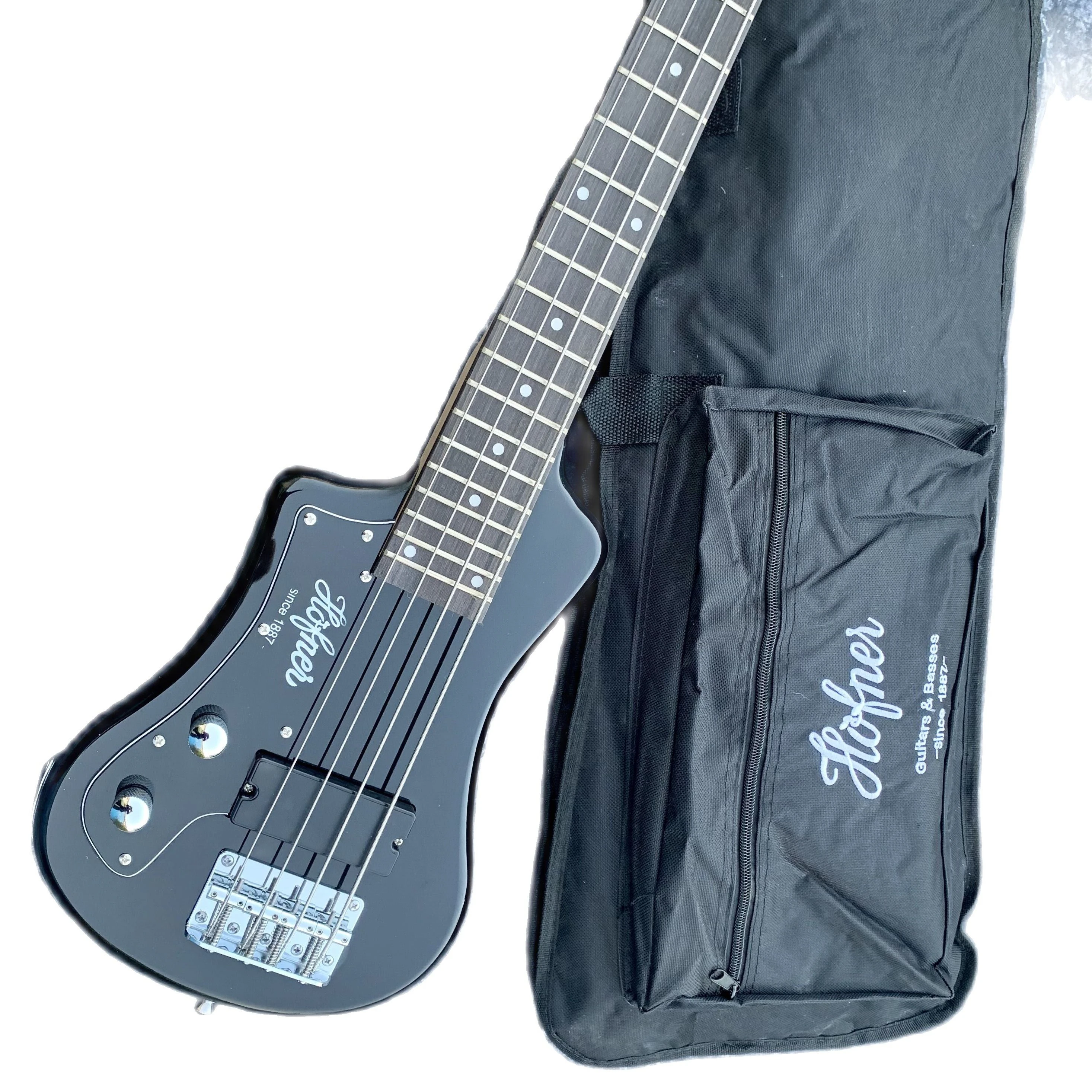 4 String Left handed Hofner Bass Mini Travel Electric Guitar Bass with ...