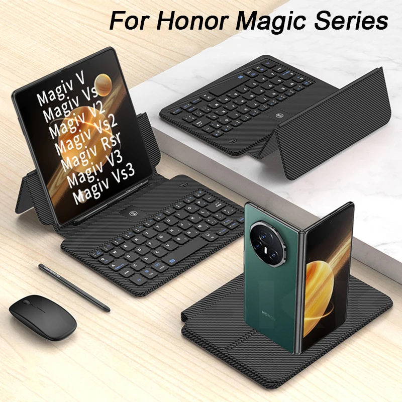 Leather Fold Stand Keyboard For Honor Magic V5 V V2 V3 VS 2 3 Bluetooth ...