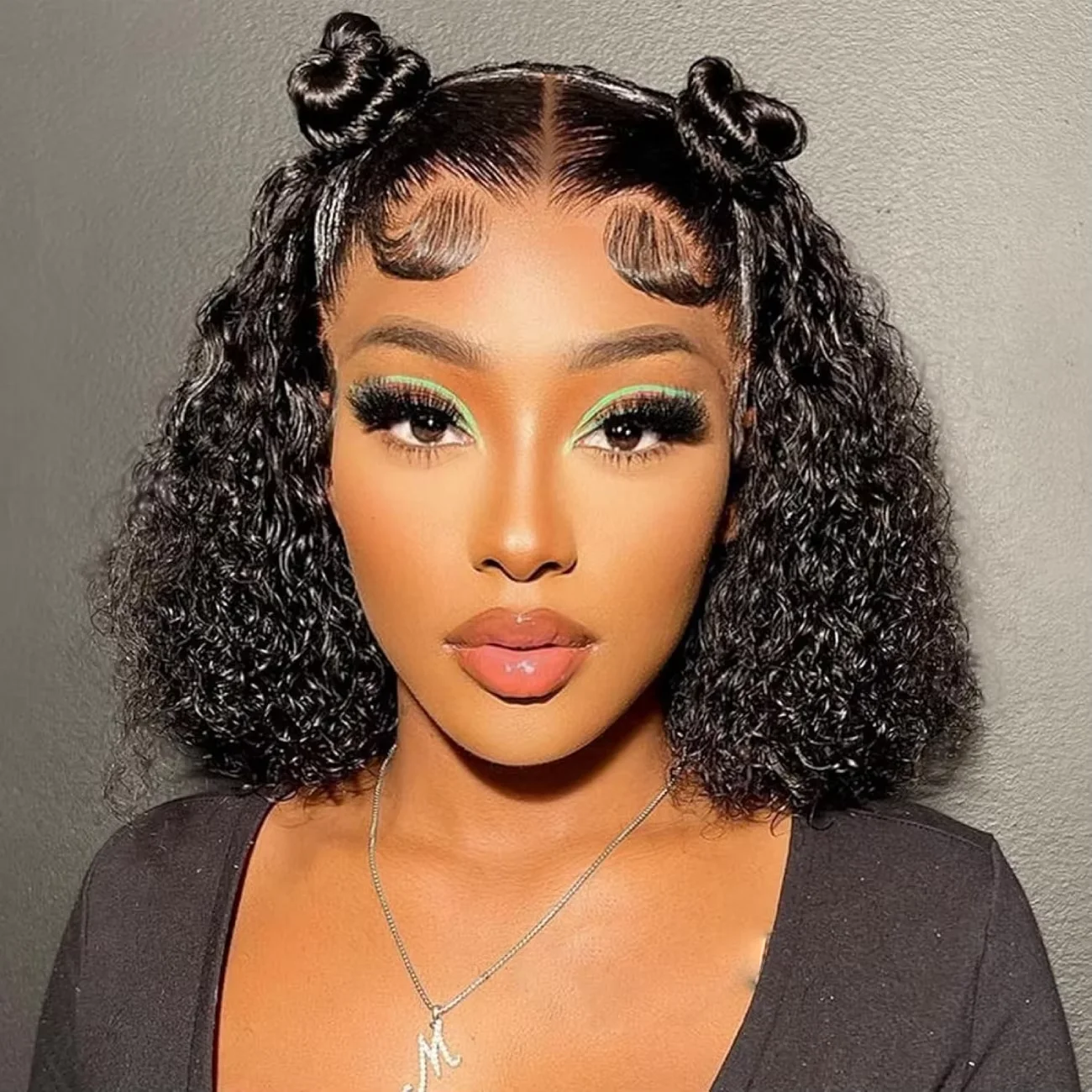 Deep Wave 250% Density Short Bob 13x4 HD Lace Front Human Hair Wigs ...