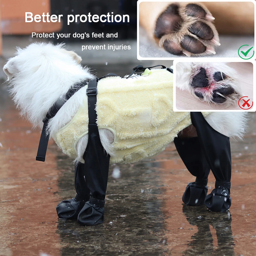 Dog Boot Snow Shoes 100% Waterproof Dogs Walking Soft Breathbale Shoes ...