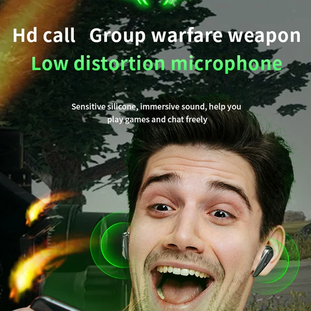 New Headset Bluetooth 5.1 Wireless Earphones Game Earbuds IPX5 ...