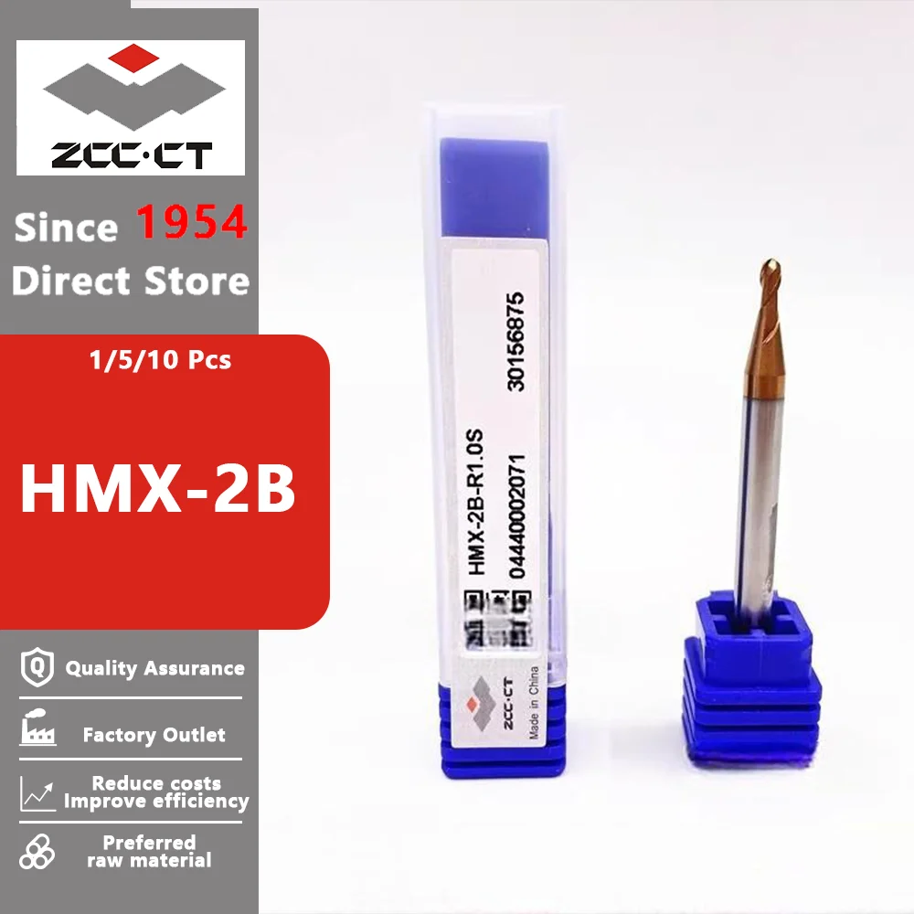 HMX-2B-ZCCCT-2-Flutes-Straight-Shank-Ball-Nose-High-Hardness-End-Mills ...