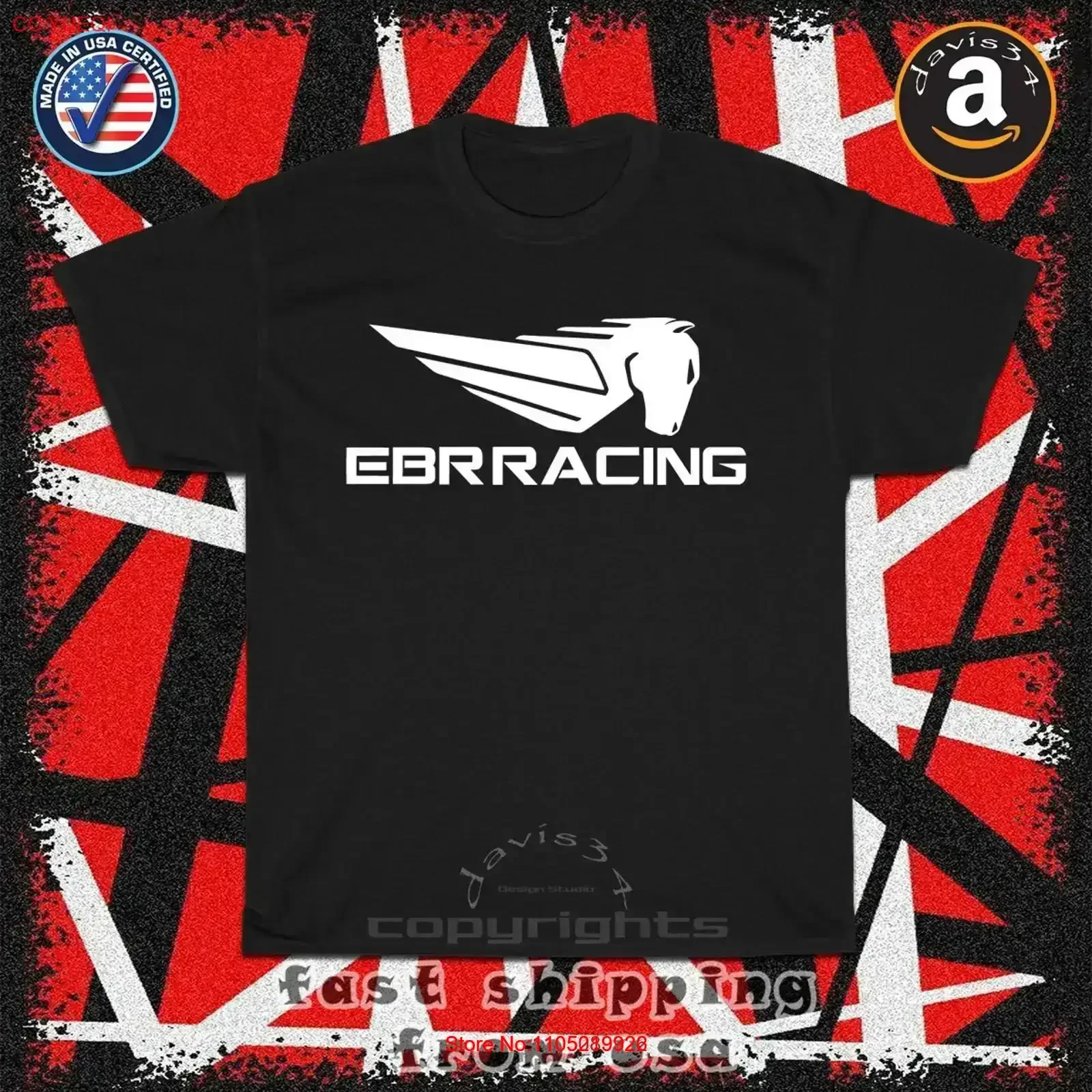 New Erik Buell Racing EBR Logo T Shirt American Men's vintage Washed ...