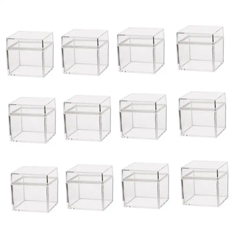 12pcs/24Pcs Clear Candy Packing Boxes Transparent Packing Box Plastic ...