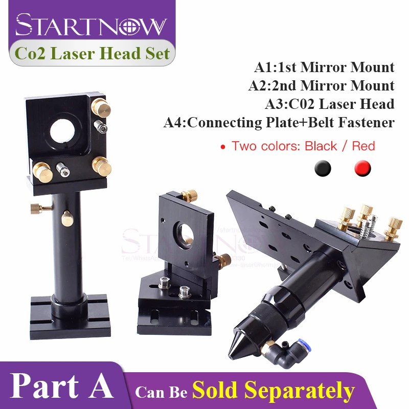 Startnow Diy Co2 Laser Head Set Focusing Lens Laser Mirror Mount Holder ...