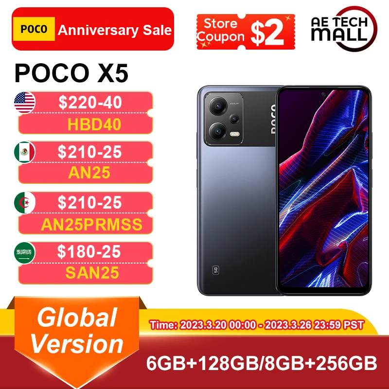 Teléfono Inteligente POCO X5 5G X 5, versión Global, Snapdragon 695 ...