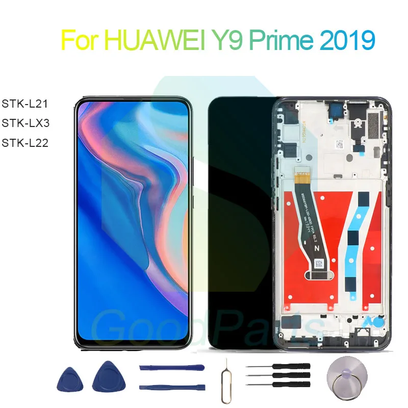 Pantalla de repuesto para móvil, montaje de digitalizador táctil LCD para HUAWEI Y9 Prime 2019 ...