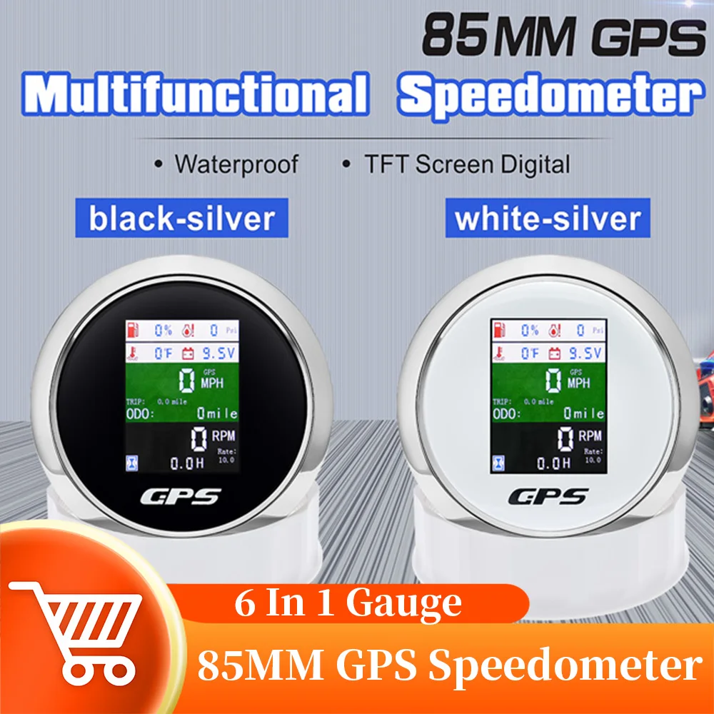 HD 85Mm Layar TFT Tahan Air GPS Digital Speedometer, 48% OFF