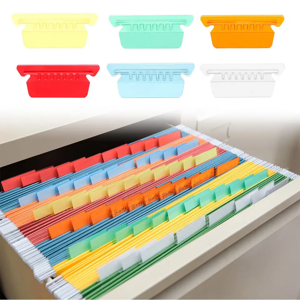 Bunny Basket Clear Hanging File Folder Tabs - 60 Tabs With 60 Inserts ...